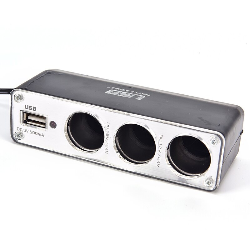 Universal 3 Way Multi Socket Car Cigarette Lighter... – Grandado
