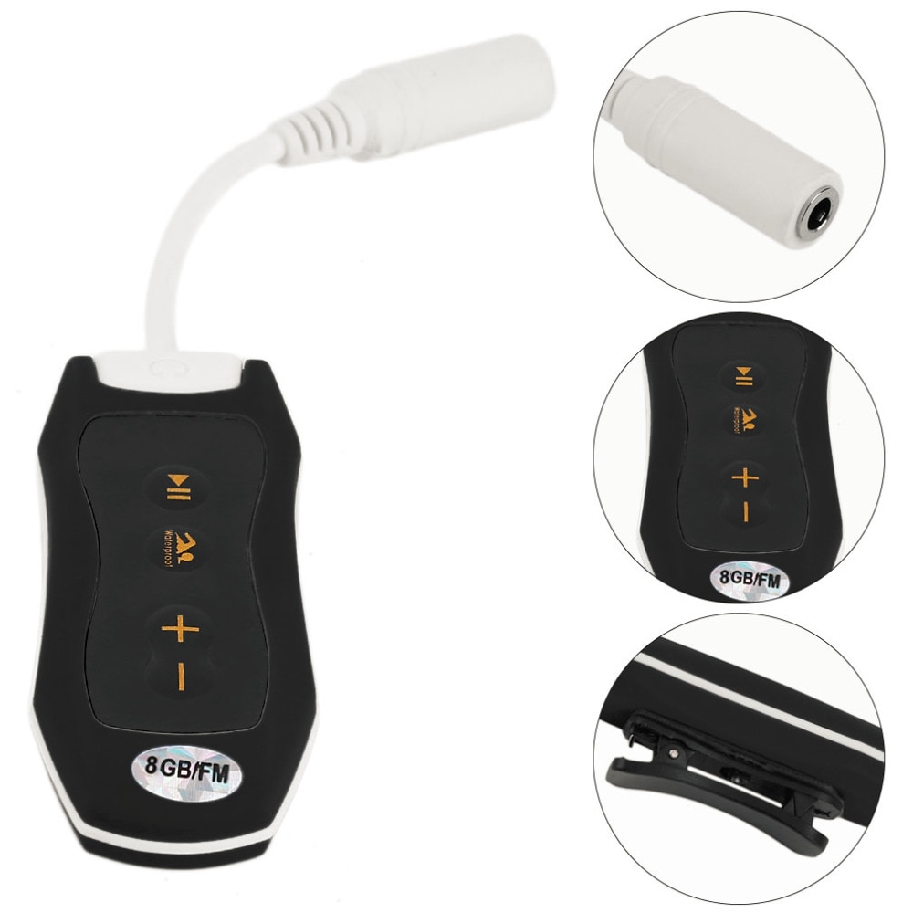 8GB Waterproof MP3 Player Portable No Screen Mini ... – Grandado