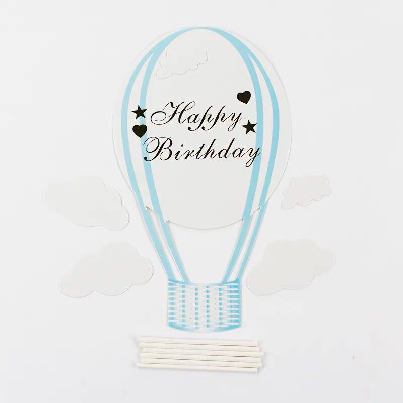 Air Balloon Toppers Cloud Happy Birthday Cake Topp... – Grandado