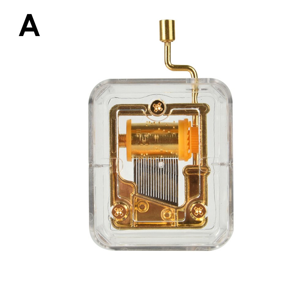 Mini Music Box Hand Cranking Music Movement Transp... – Vicedeal