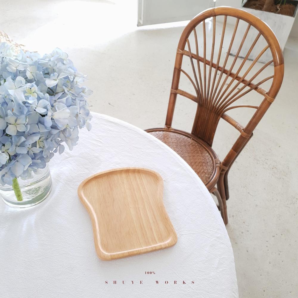 Oak wood toast plate solid wood fruit bread plate ... – Grandado