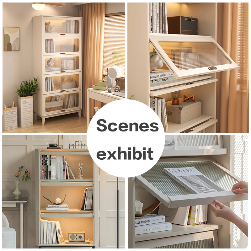 Sloping Bookcase Door Flip-up Built-in Door One-pu... – Vicedeal
