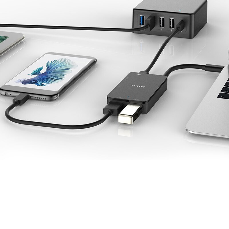 TUTUO Type C USB-A * 2 Poorten Converter met SD/Mi... – Grandado