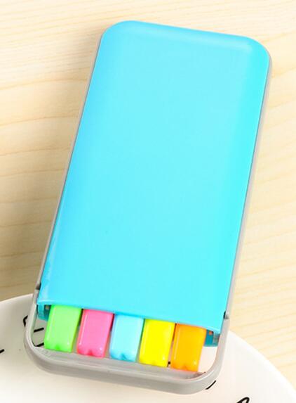 5colors/box Mini fluo markers Stationery Candy col... – Grandado