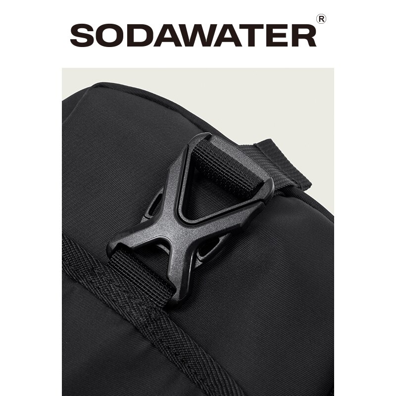SODAWATER Men Hip Hop Waist Bag Streetwear Outdoor... – Grandado