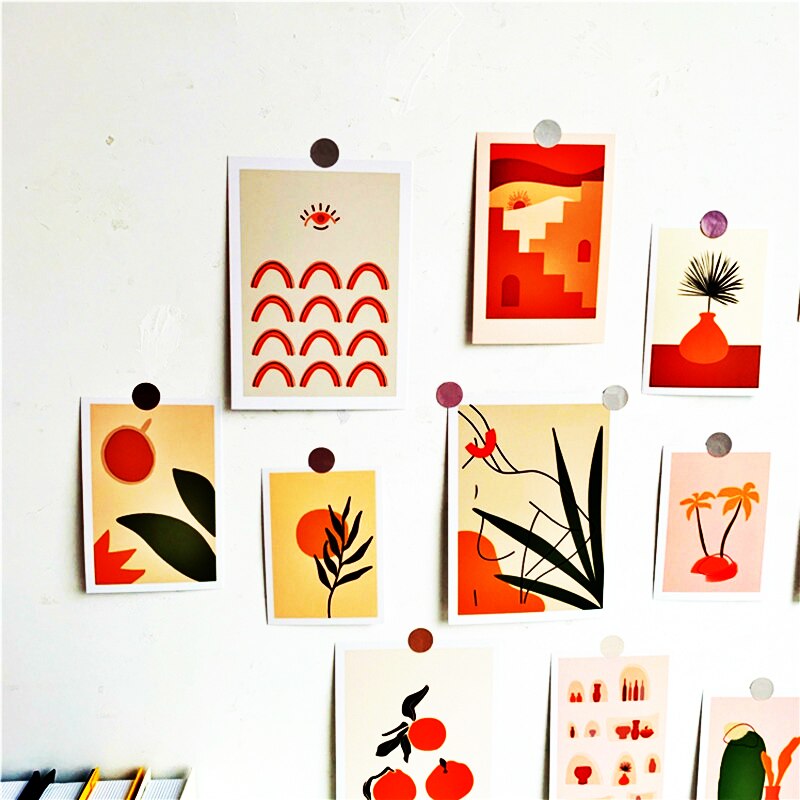 15 Pcs Ins Style Decoration Cards Painting Graph B... – Grandado