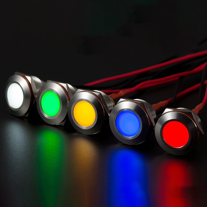 22mm metal indicator LED small waterproof power si... – Vicedeal
