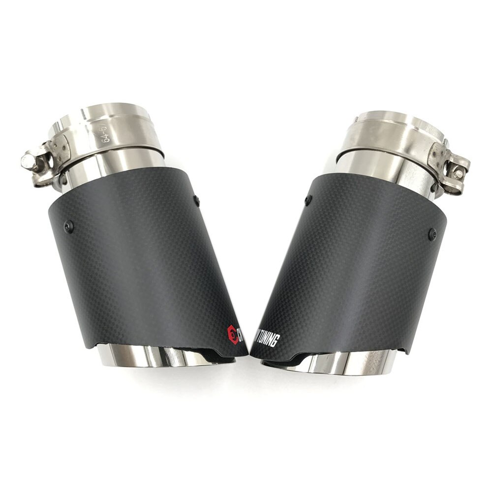 1 Stuk Glossy Carbon Auto Uitlaatsysteem Uitlaat T... – Vicedeal