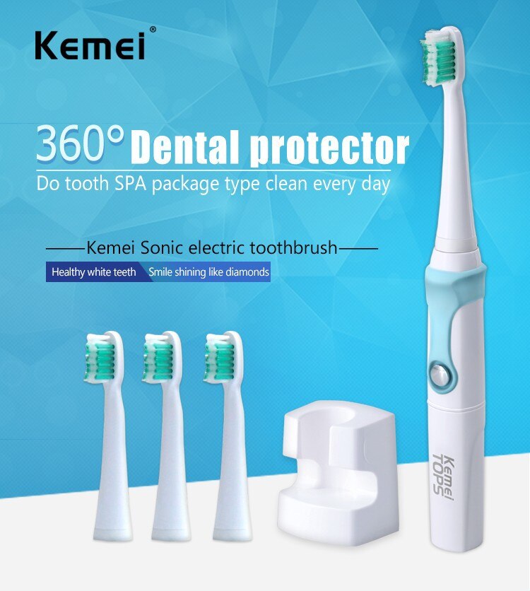 Kemei rechargeable electric toothbrush ultrasonic ... – Grandado