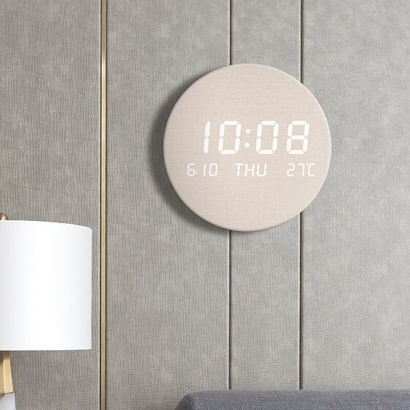 Nordic LED Wall Clock Built-in 8000mAh Lithium Bat... – Vicedeal