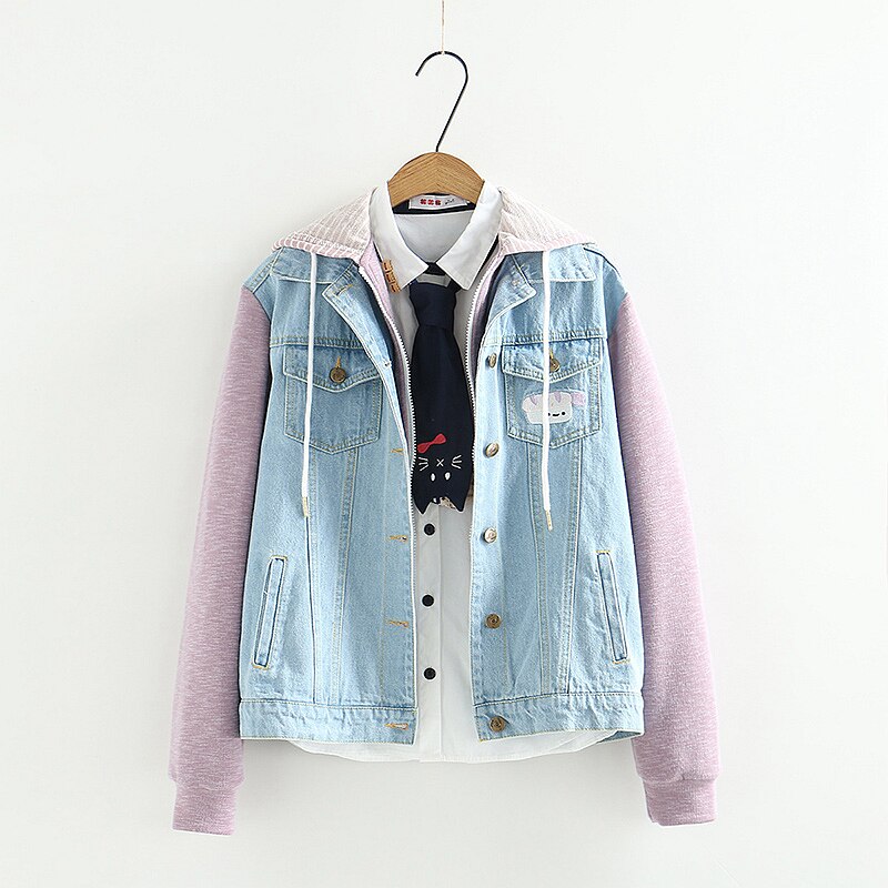 Women Harajuku Denim Jackets Japanese Style Autumn... – Vicedeal