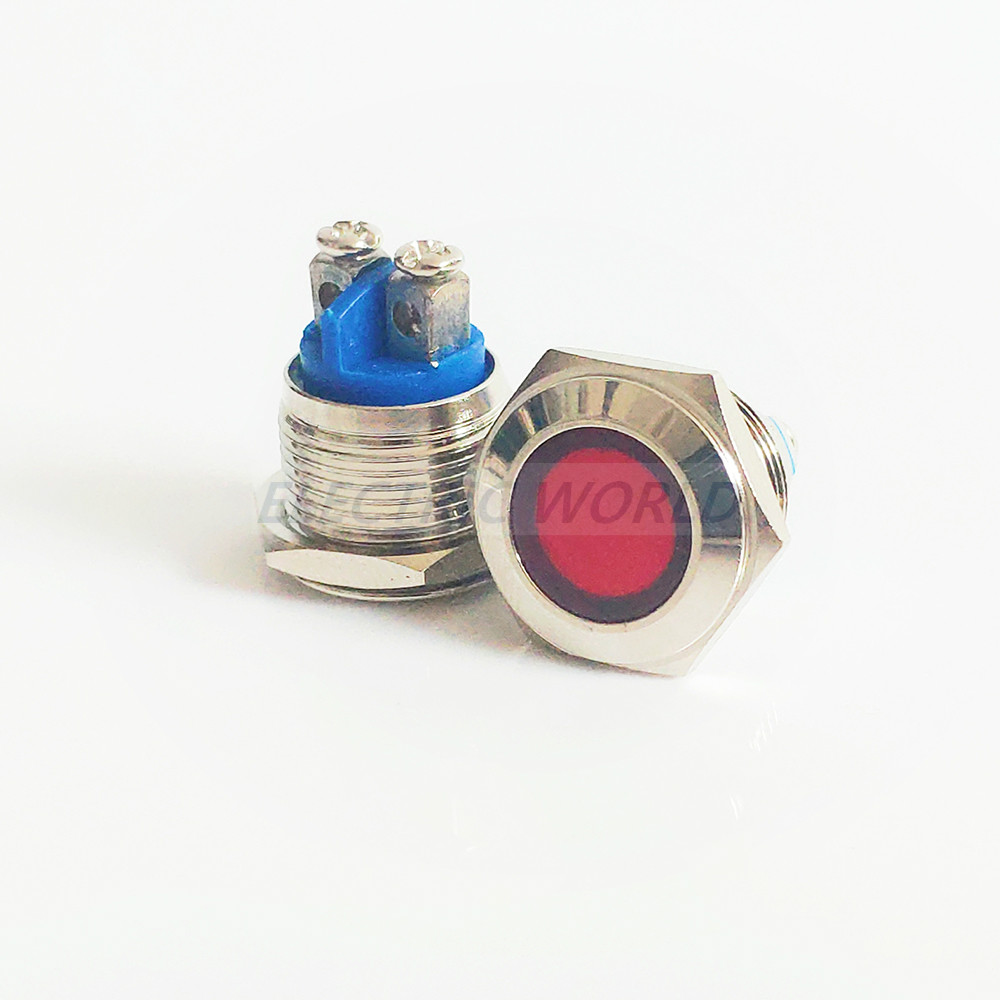 19mm led metal indikatorlampe vandtæt signal lys f... – Grandado