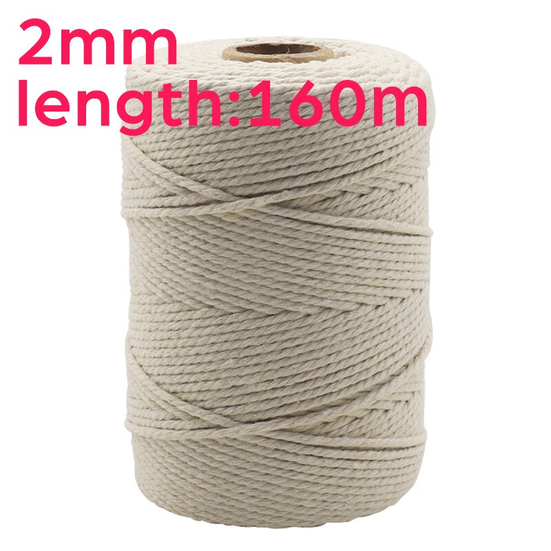 2mm/3mm luonnollista käsintehtyä puuvillalankaa la... – Grandado