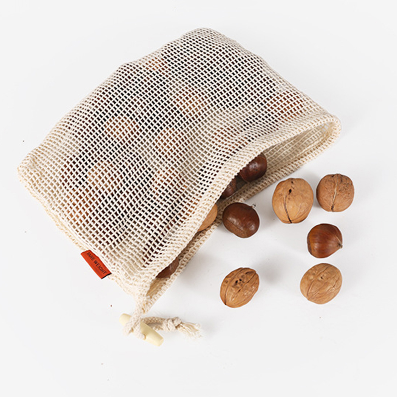 3pcs Reusable Pure Cotton Mesh Bag Vegetable Bags ... – Grandado