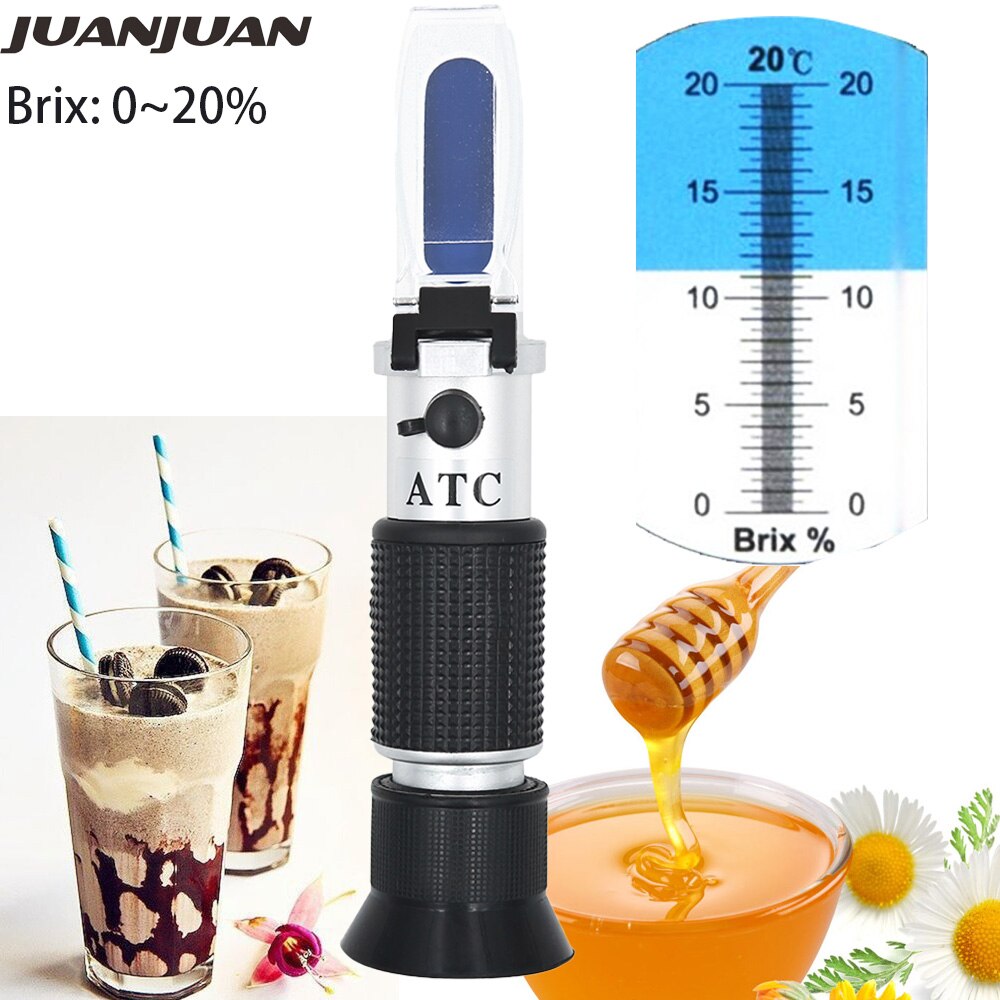 Hand-held Refractometer 0~32% Brix Tester with ATC... – Grandado