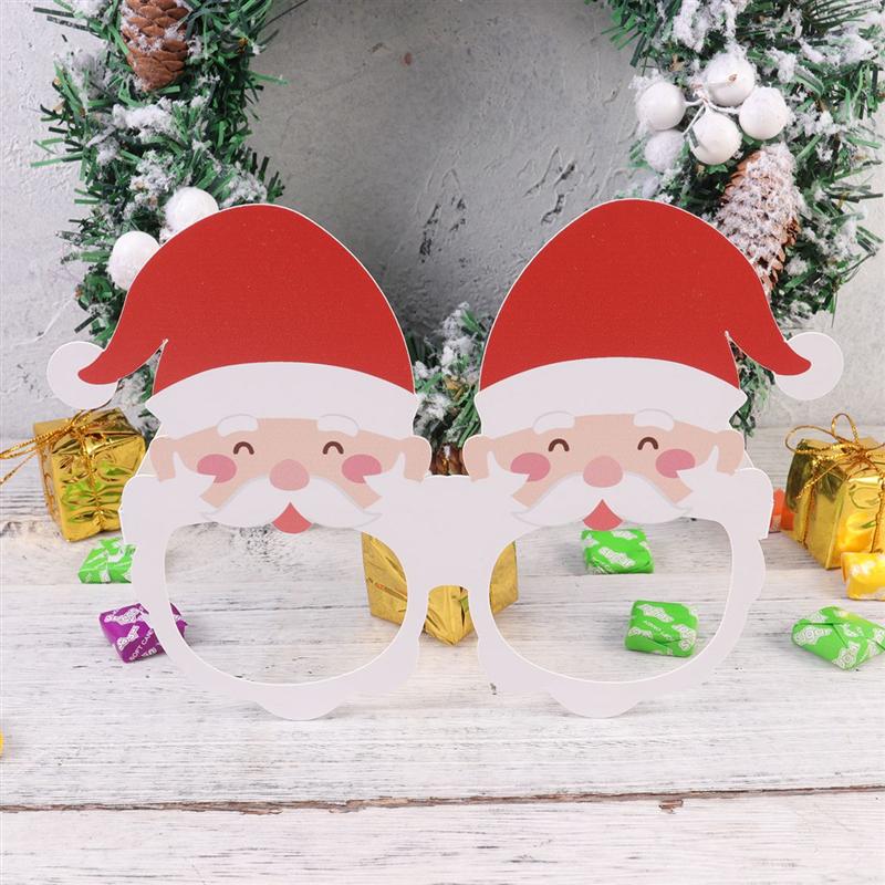 8 Pcs Xmas Paper Eyewear Unique Santa Claus Patter... – Grandado