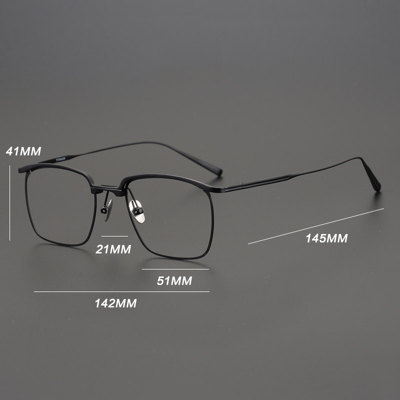 Vintage Pure Titanium Eyeglasses Frame Men Square ... – Vicedeal