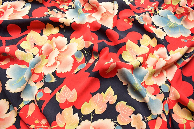 145x100cm Imported Dazzle flower Print Soft Chiffo... – Grandado