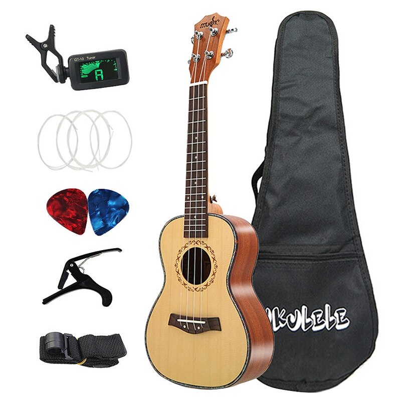 Acoustic Tenor Ukulele Set 26 Inch Spruce Wood Uke... – Grandado