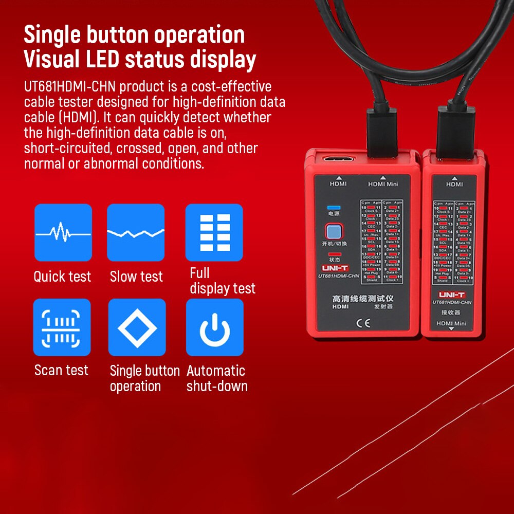 UNI-T UT681HDMI-CHN Cable Tester Breakpoint Test N... – Grandado