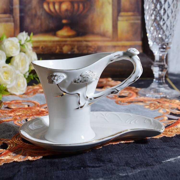 BN01018 European style embossed coffee cup set 3D ... – Vicedeal