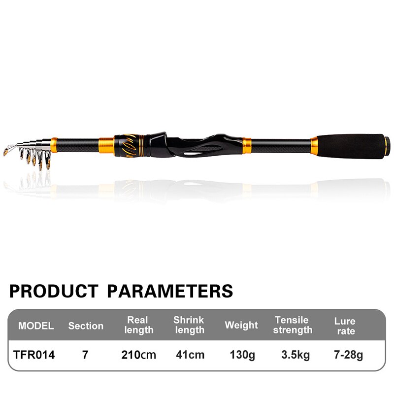 The 2.1m Telescopic Casting Fishing Combo Portable... – Vicedeal