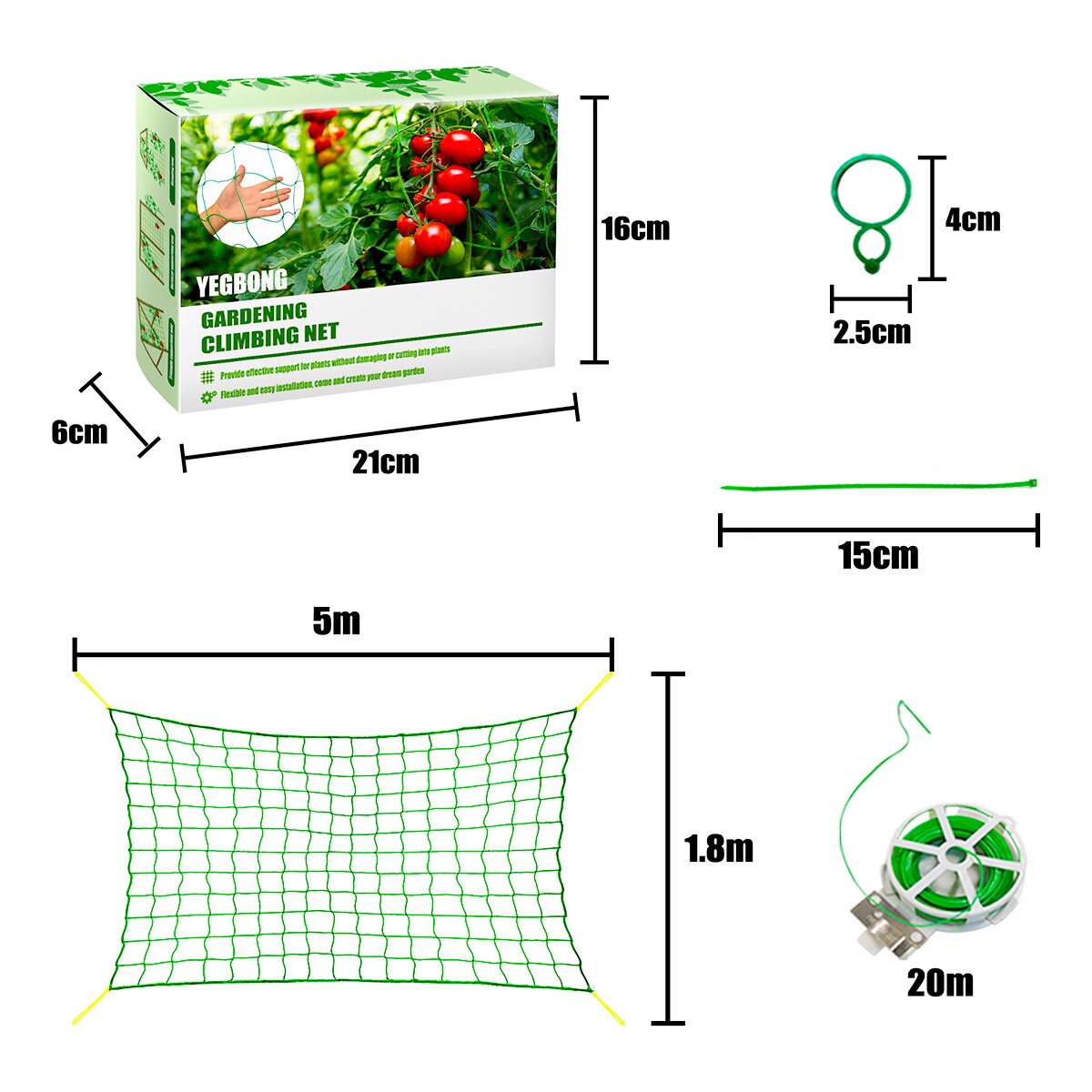 Plant Trellis Netting Heavy Duty Mesh Vine Landing... – Grandado