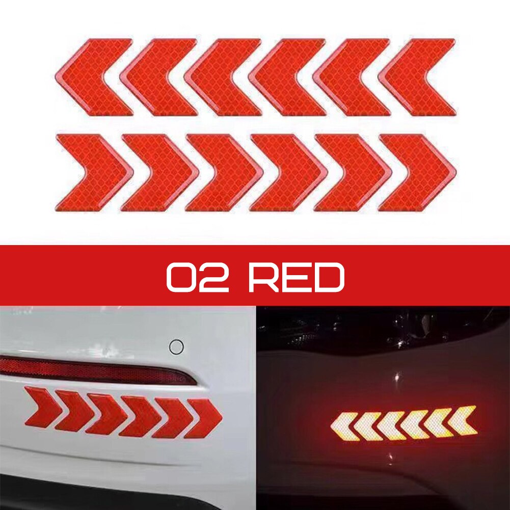 12Pcs/Set Car Reflective Sticker Arrows Pattern Wa... – Grandado