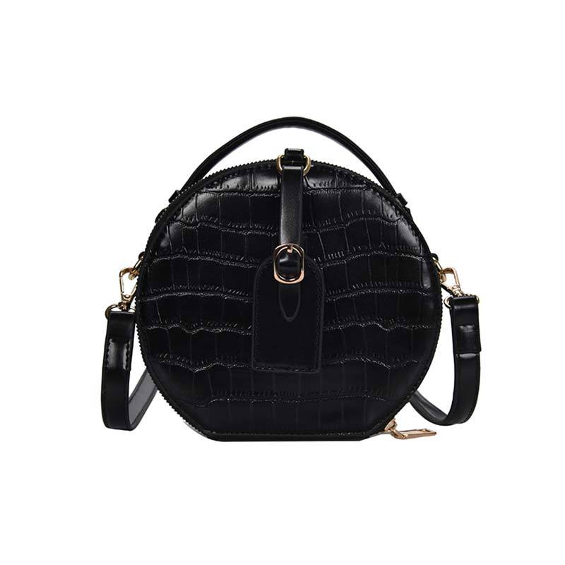 Vintage pu læder crossbody tasker til kvinder rund... – Vicedeal