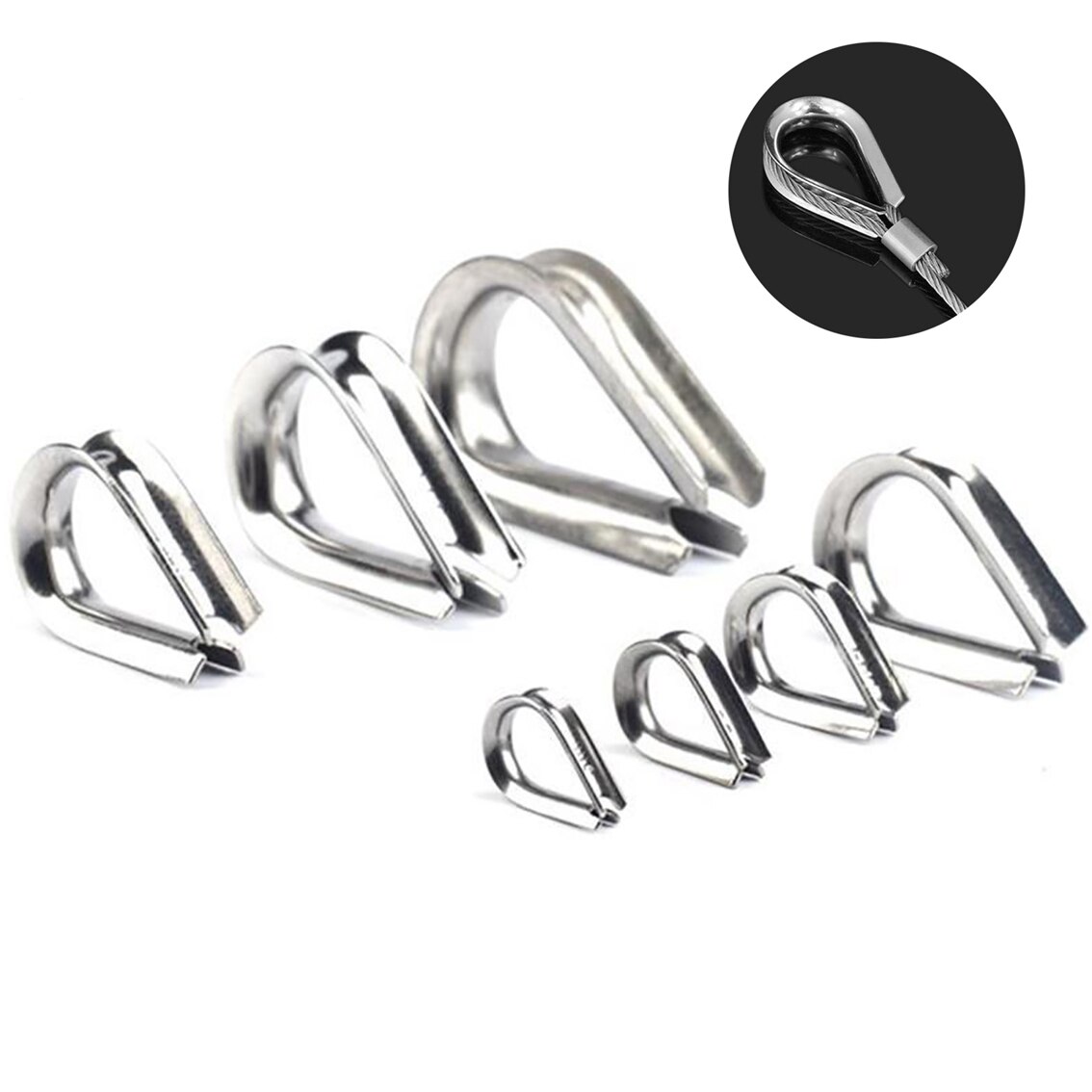 M2-M28 Thimbles Ring Clamp 316 Stainless Triangula... – Grandado