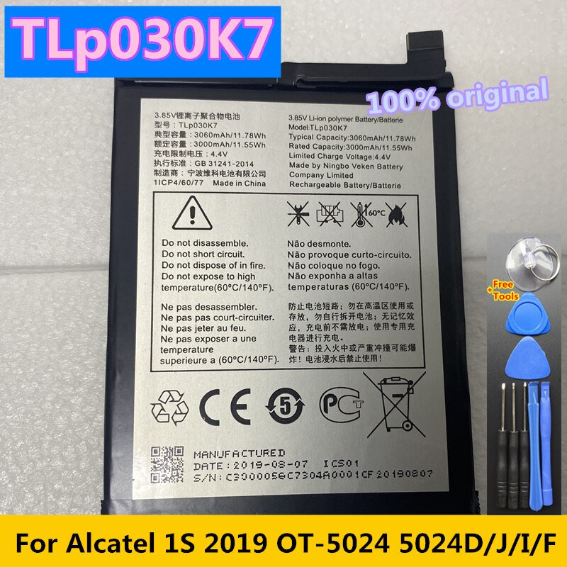 Original 3060mAH TLp030K7 Battery For Alcatel 1S O... – Grandado