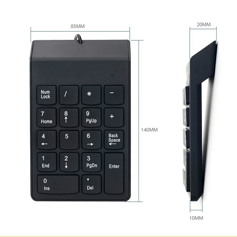 Bkscy MINI Number Pad USB Wired Mini Keyboard Keyp... – Vicedeal