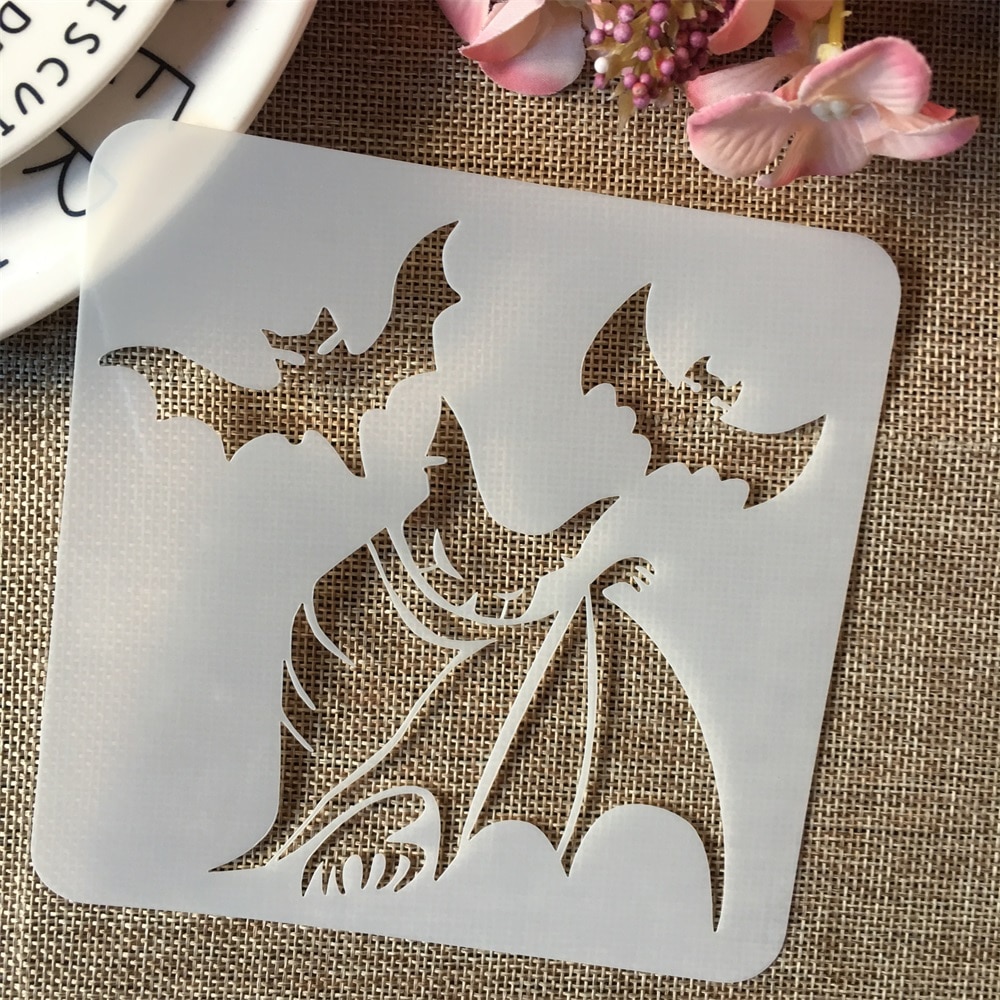 1Pcs 5*5inch Magic Bat Evil Halloween DIY Layering... – Vicedeal