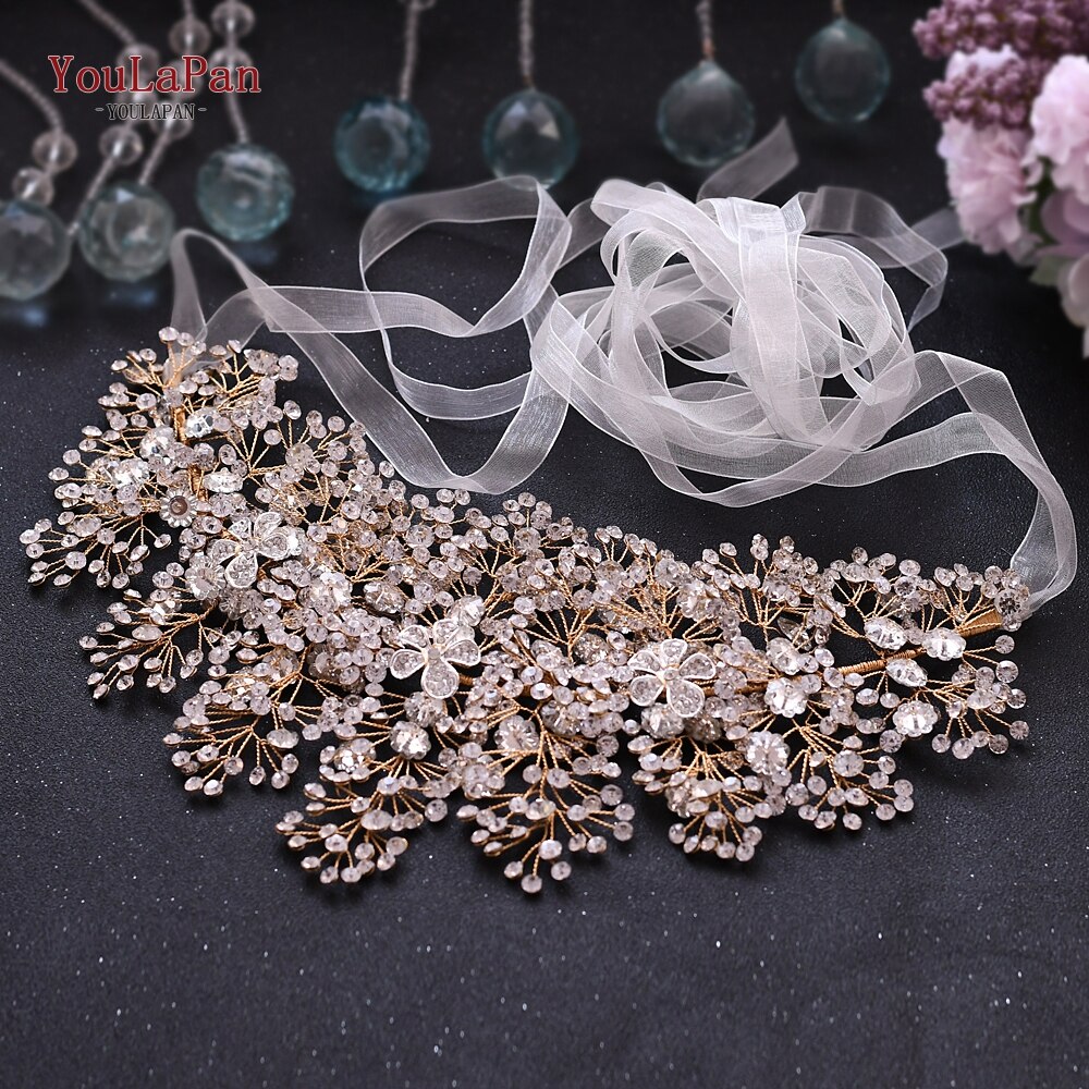 YouLaPan SH240-G Plus Size Gold Ribbon Sash Weddin... – Vicedeal