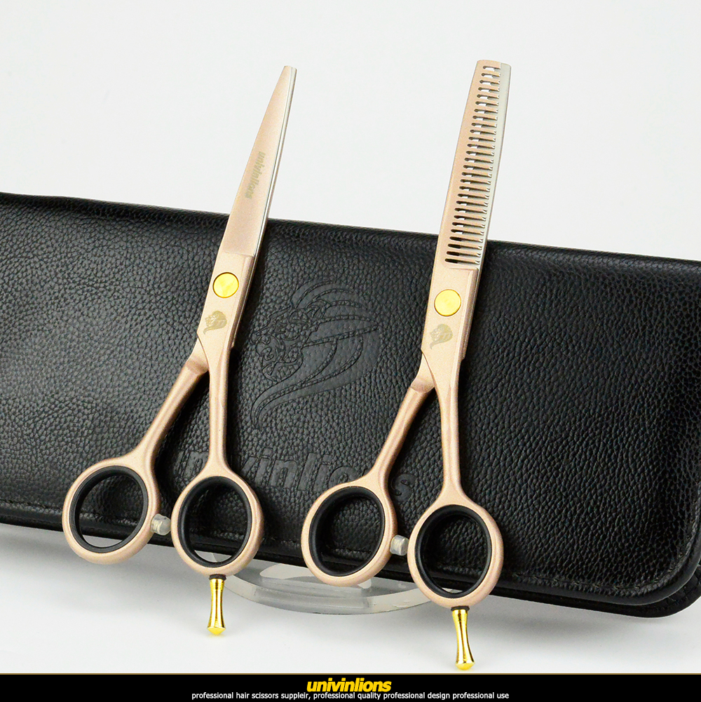 univinlions 5.5" rose golden hair scissors ha... – Vicedeal