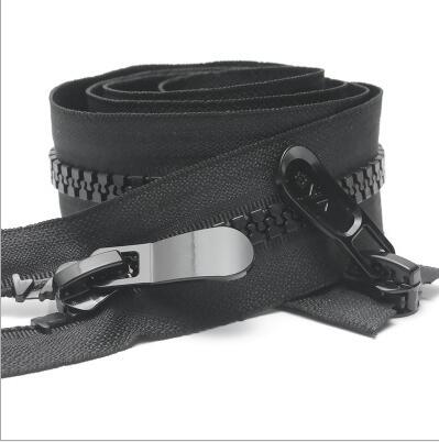 #8 Plastic Resin Zipper Black White Open End Zip D... – Vicedeal