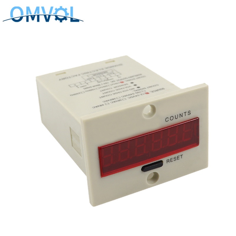 1-999999 digitale teller meter 6 cijfers 5 termina... – Grandado