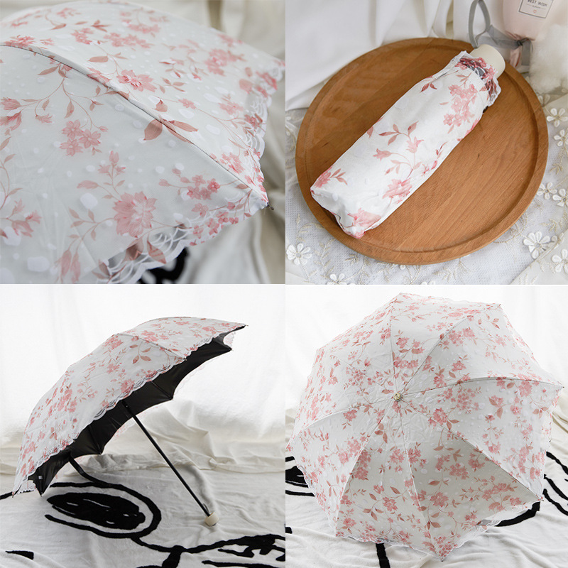 Embroidery Lace Double Layers UV Umbrella for Wome... – Vicedeal