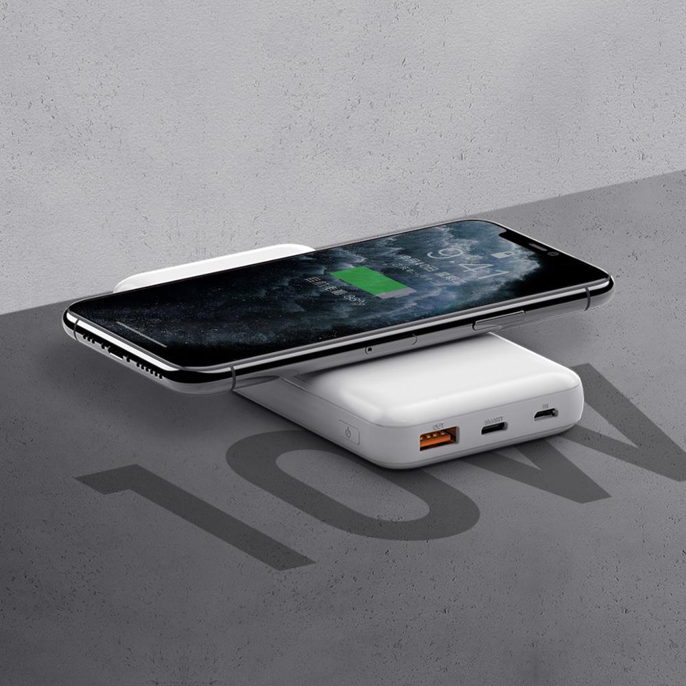 ROCK 10000mAh Power Bank Qi Wireless Charge USB ty... – Grandado