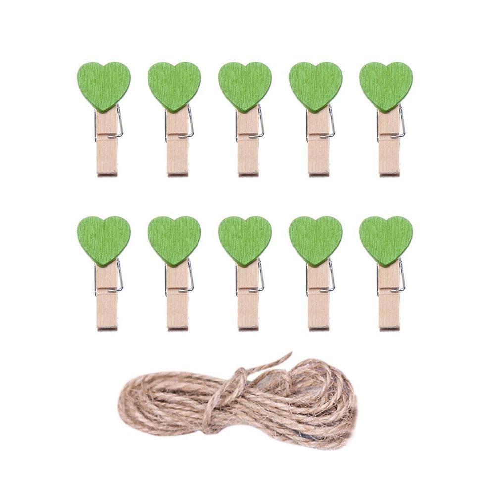 10 Pcs Colored Mini Love Heart Wooden Office Suppl... – Vicedeal