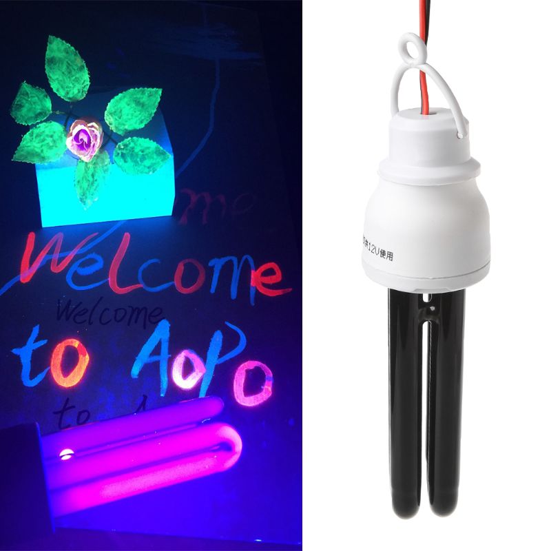 1 Set UV Light 12V 20W Black Light Bulb Spiral Ene... – Vicedeal
