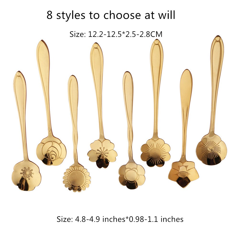 Japanese style gilded stainless steel soup spoon_S... – Grandado