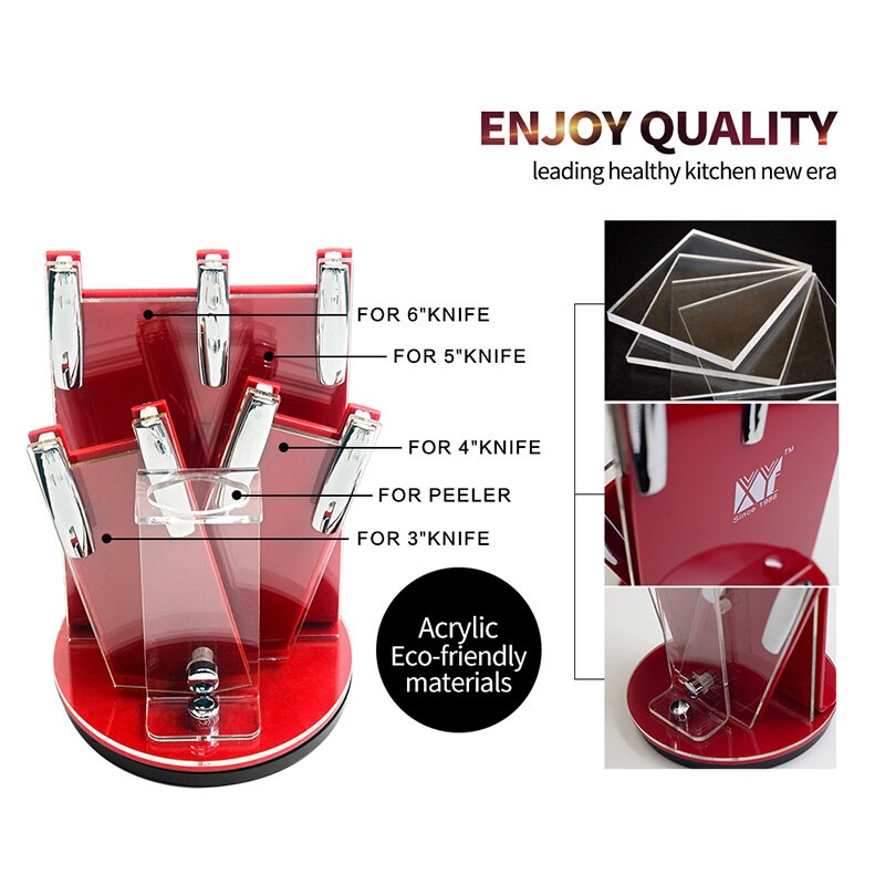 High Grade Acryl Messer Halter 360 Grad Freie Rota... – Grandado