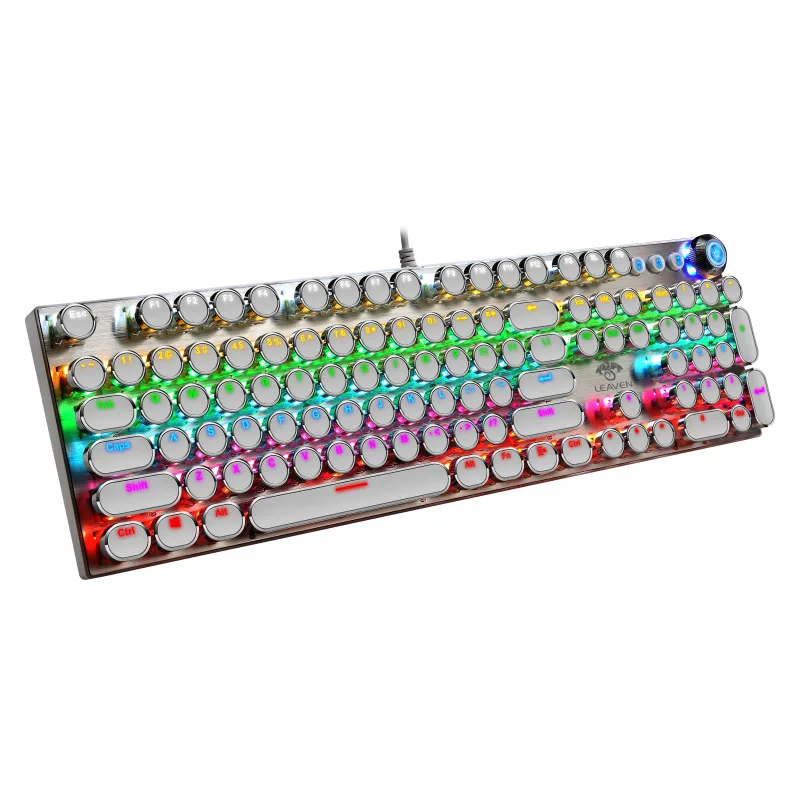 Retro keyboard punk Gaming Keyboard Wired Mechanic... – Grandado