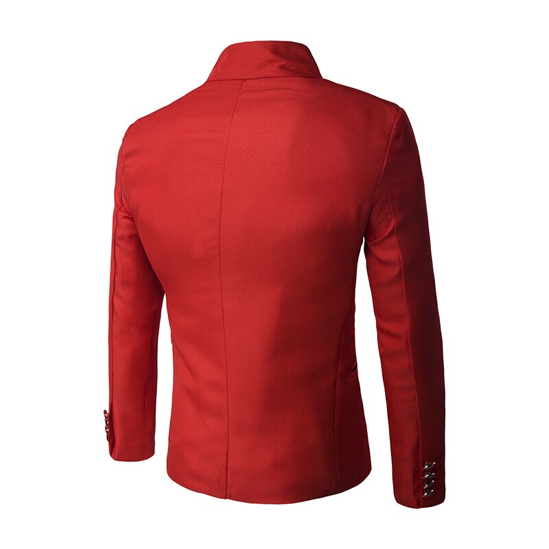 Men's Jacket Men's Blazer Stand Collar Double-brea... – Grandado