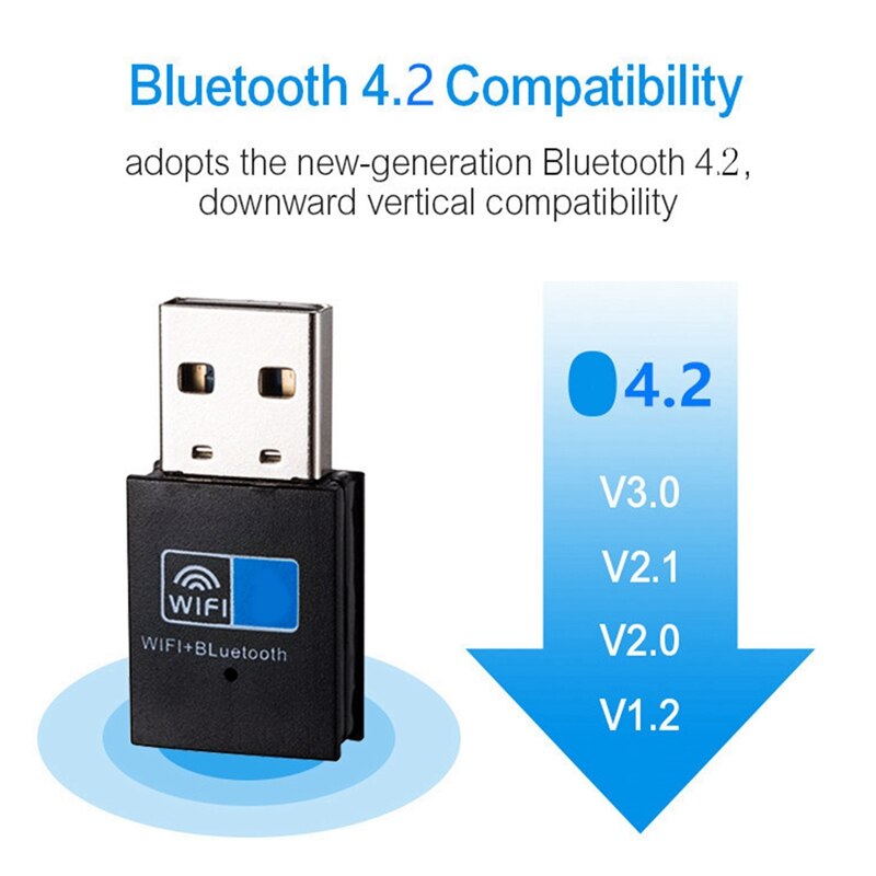 USB WiFi Bluetooth Adapter, Bluetooth 4.2 150Mbps ... – Grandado