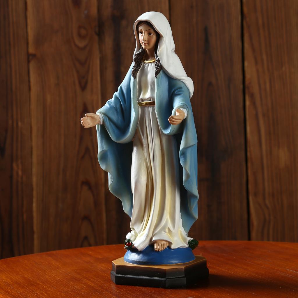 Resin Virgin Mary Statue Figure Handmade Religious... – Grandado