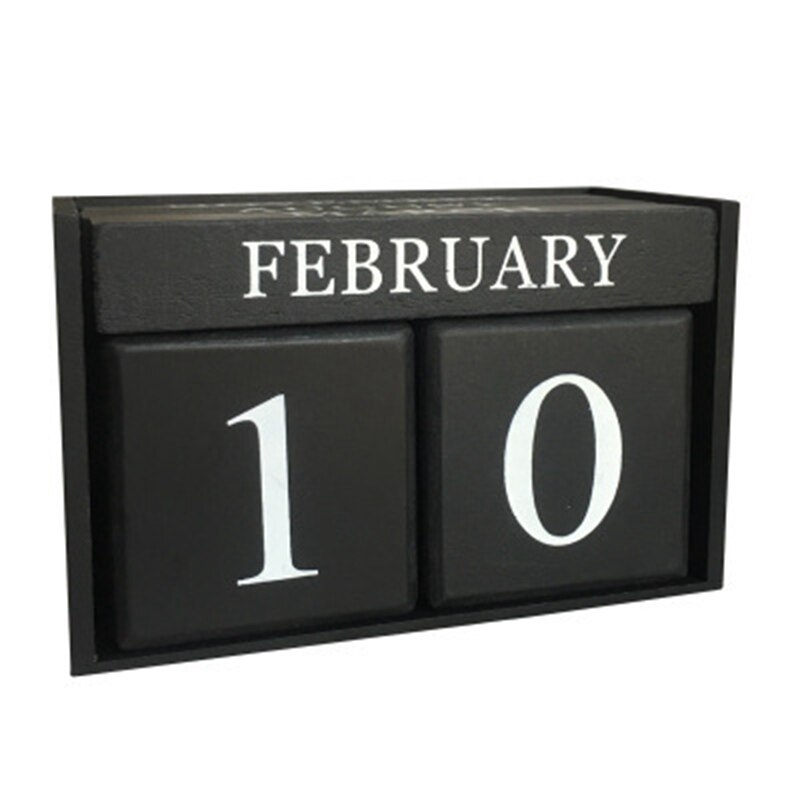 Wooden Perpetual Calendar Wooden Desk Block Calend... – Vicedeal