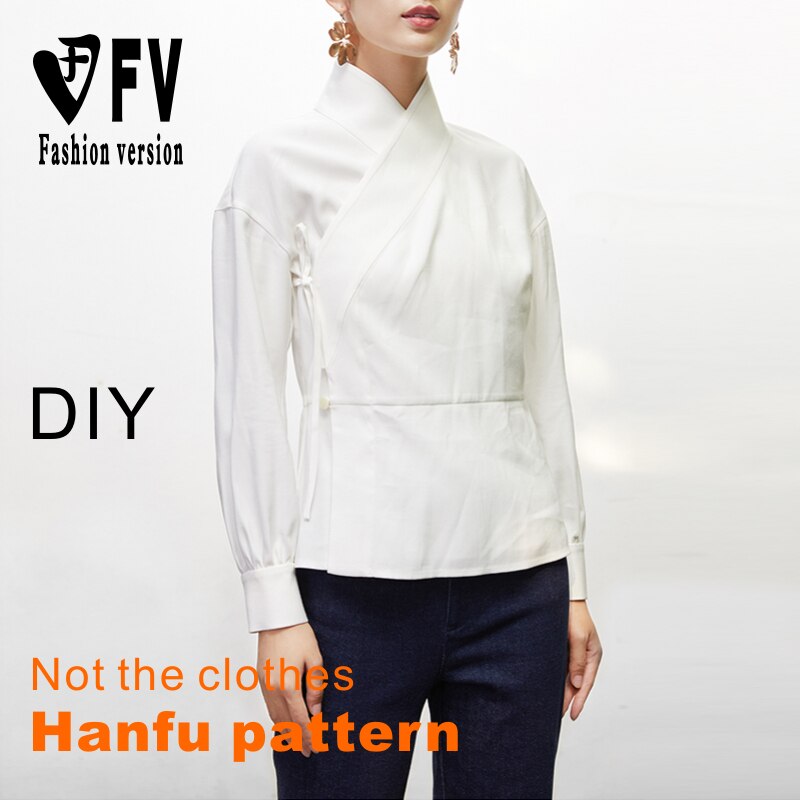 Clothing DIY pattern women's clothing cross-collar... – Grandado