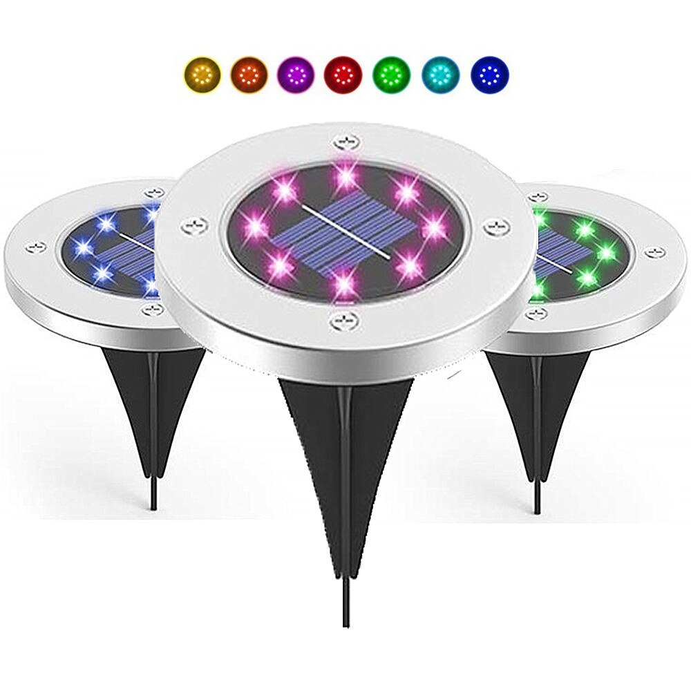 4 Sets Rgb Solar IP67 Led Tuinverlichting Lamp Gro... – Grandado